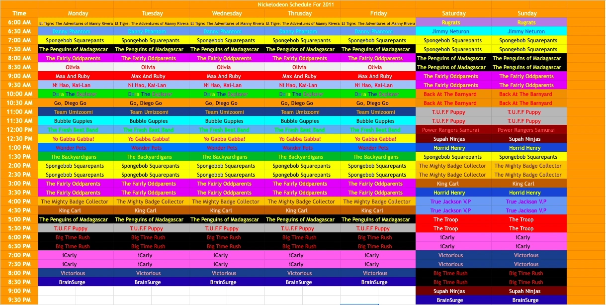Random Nick Schedule | Fandom