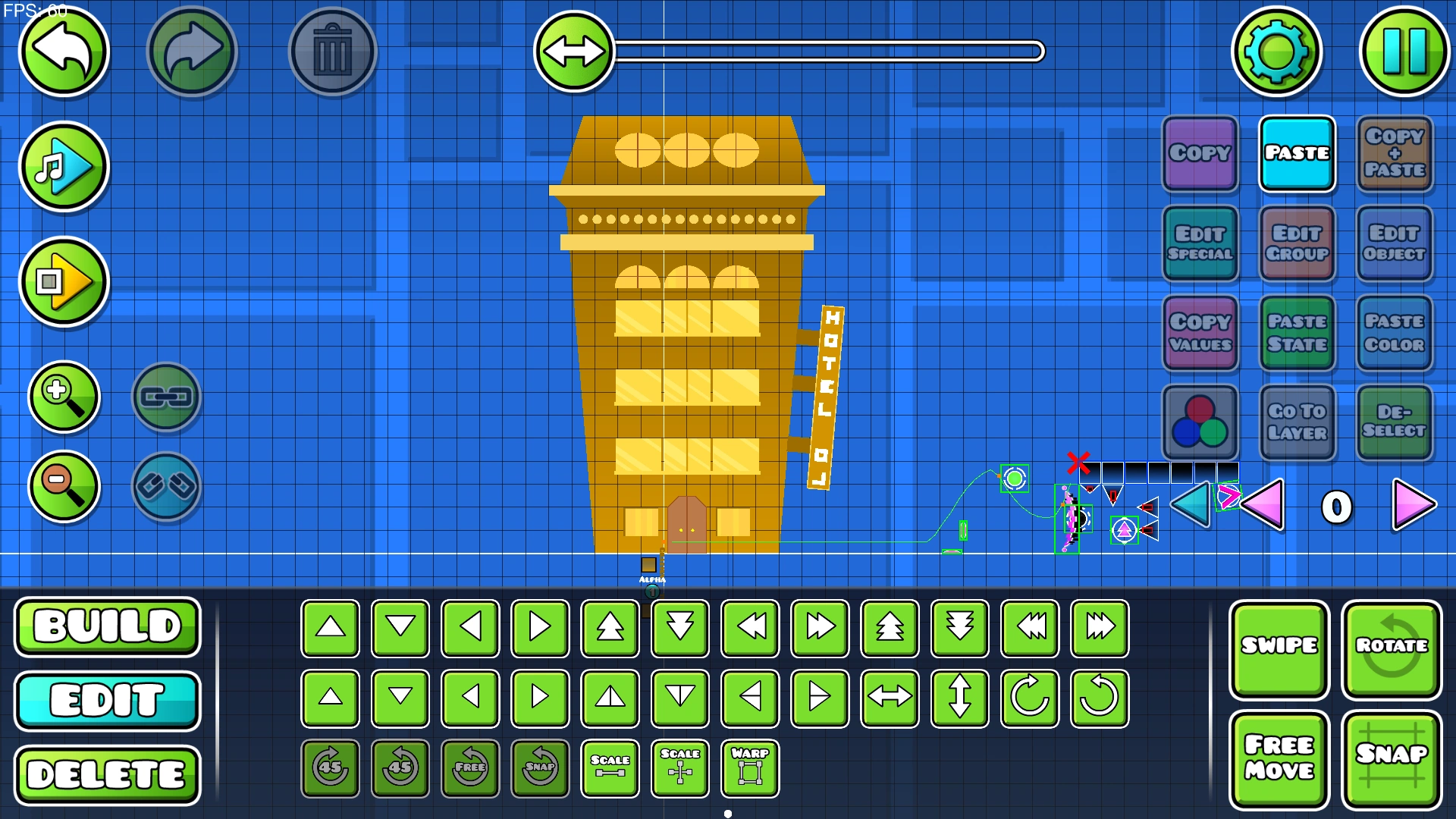 hotel oj (the ii s2 e15 one) art in geometry dash | Fandom