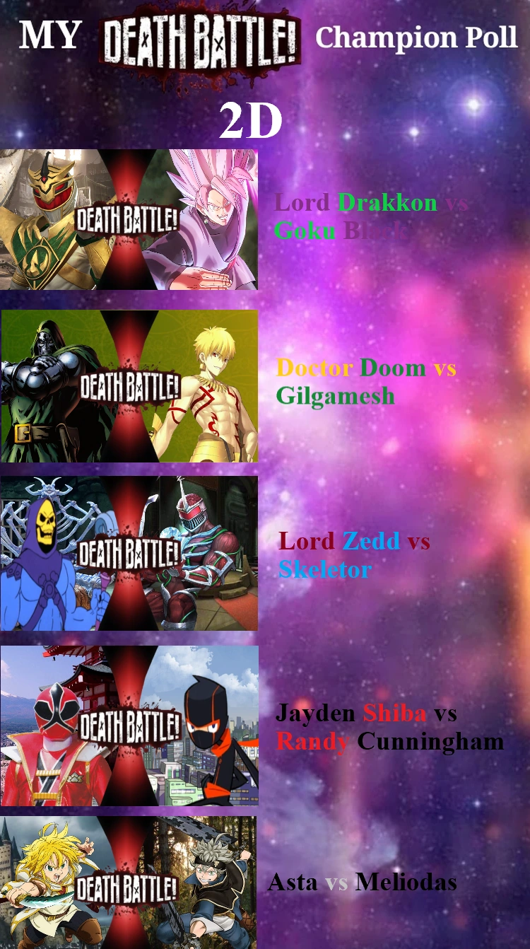 I made a Death Battle 2D poll | Fandom