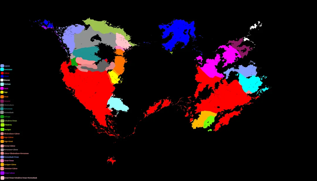 My own Language Map of Forma | Fandom