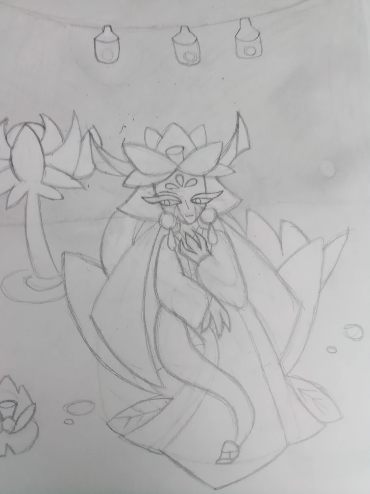 a messy lotus dragon drawing | Fandom