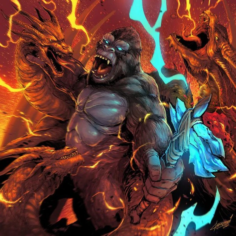 How would Kong with his axe charged by the hollow Earth power source ...