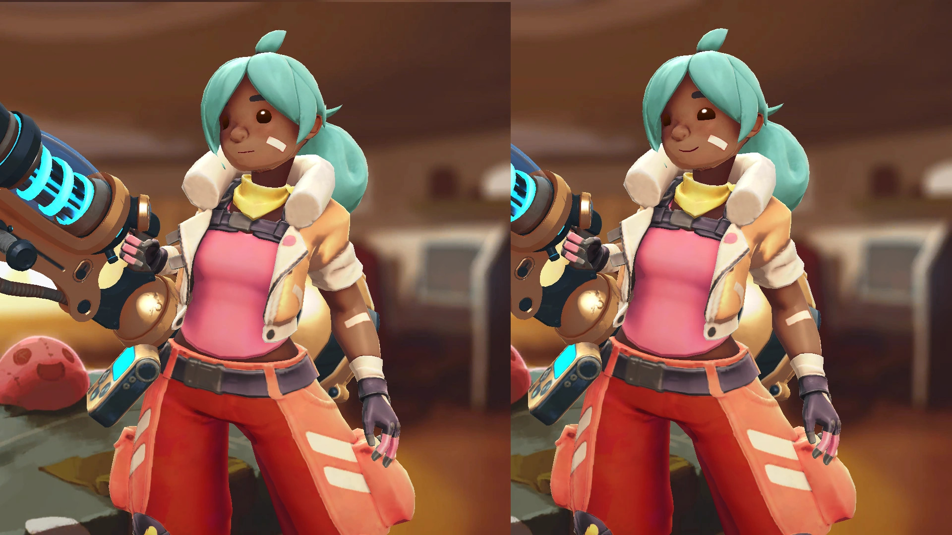 bea ocasionally changes expressions if you stay inside the ranch house ...