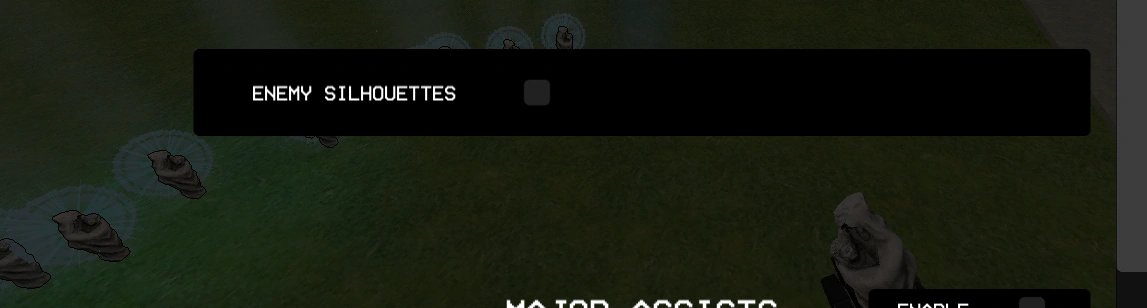 Enemy outlines are always on, even when enemy silhouettes are turned ...