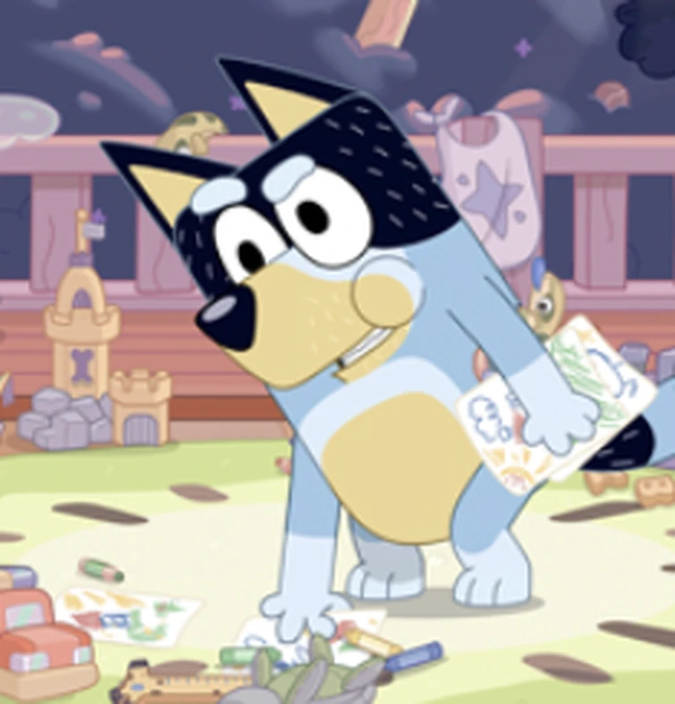 I randomly paused Bluey episodes and here's what images I came across ...