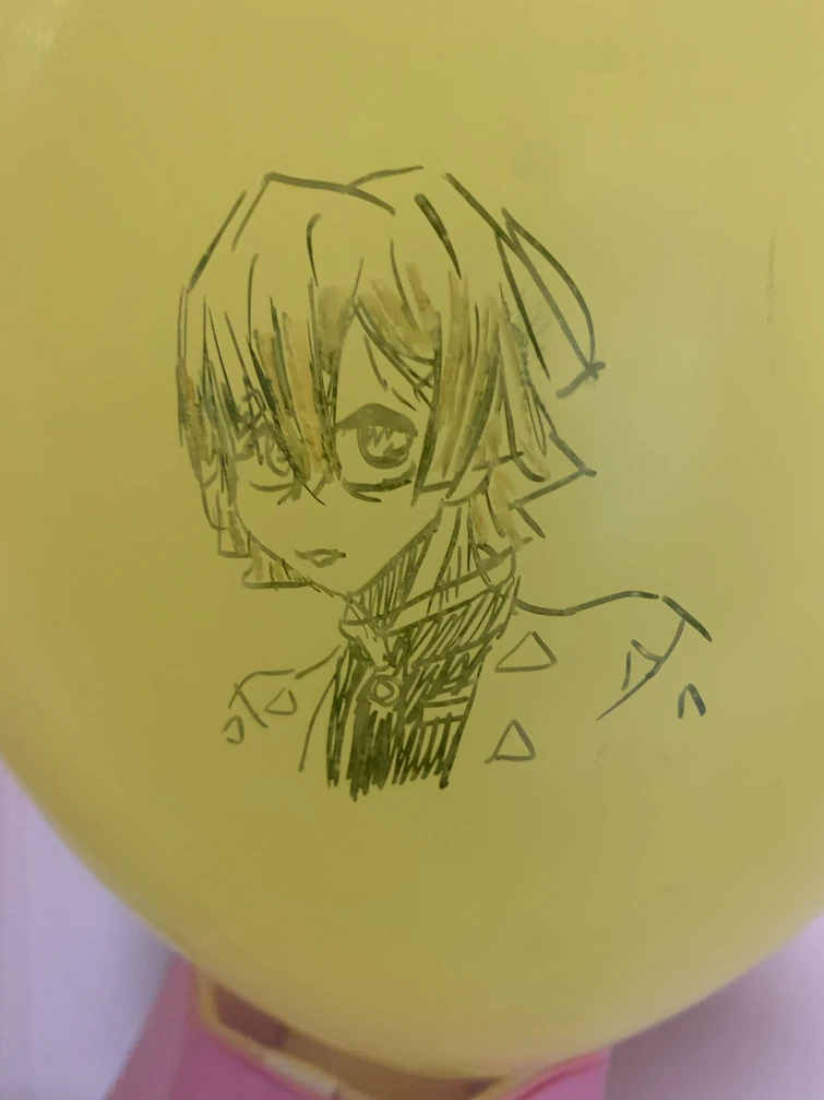 Tried drawing Zenitsu on a balloon | Fandom