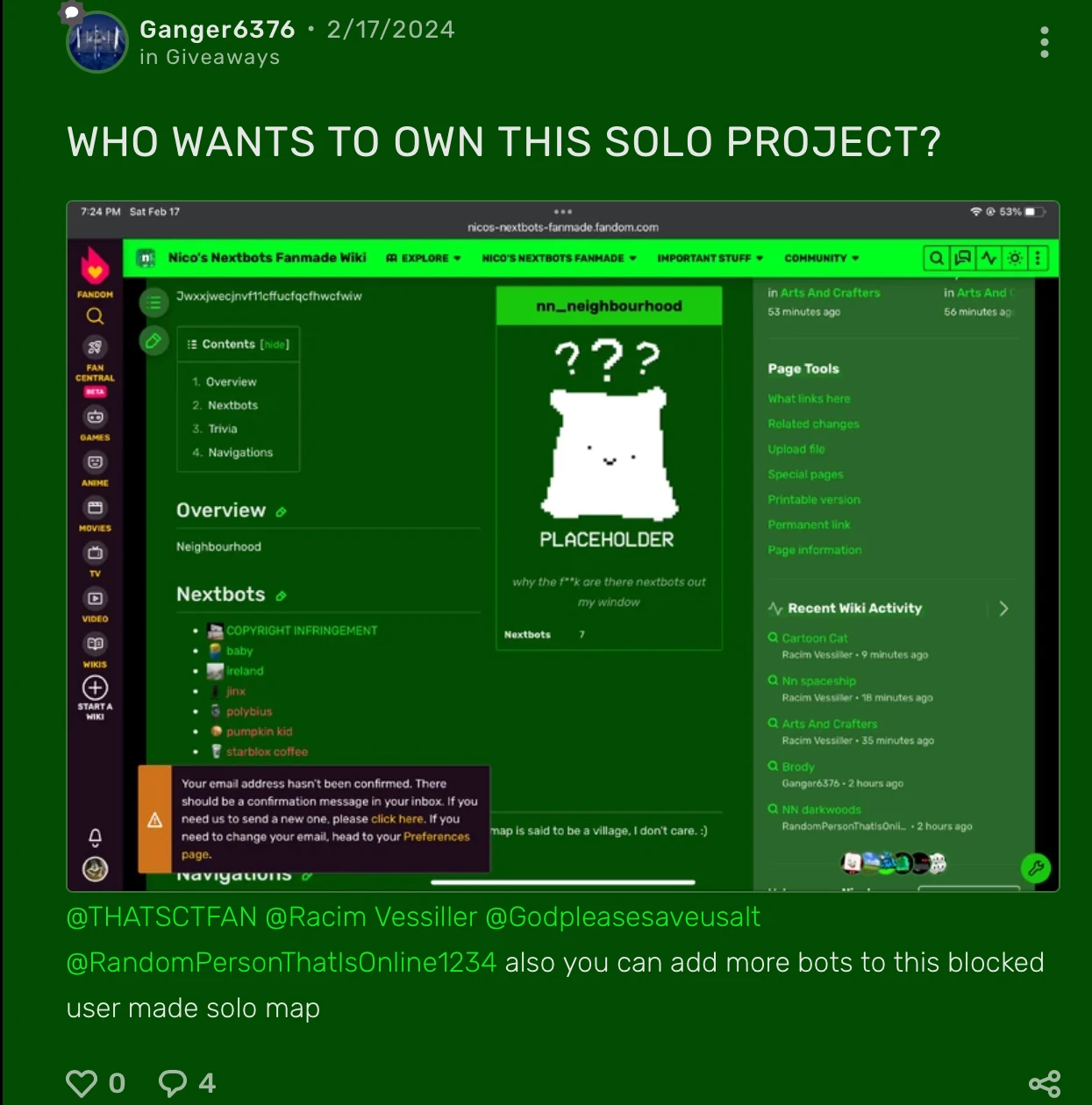 since togfe quit, | Fandom