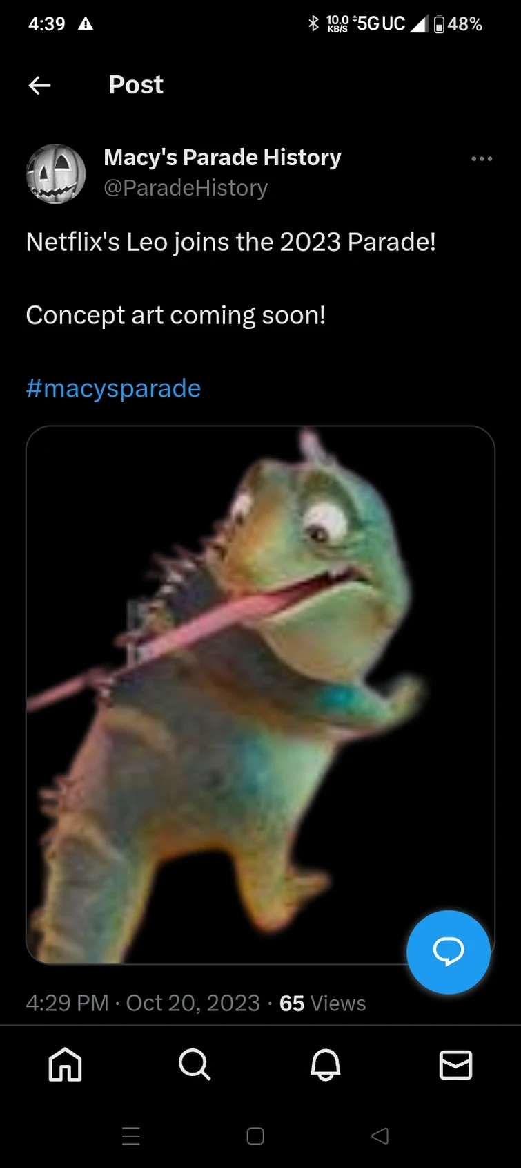 According to a Tweet from Macy's Parade History, Leo is getting a ...