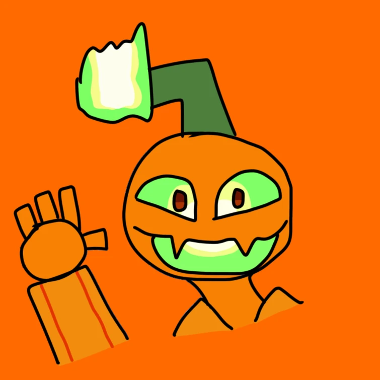 tried making a humanoid jack o’ lantern cuz i adore him, gimme y’all’s ...