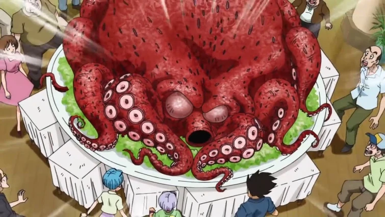 vegeta gets mad at octopus | Fandom