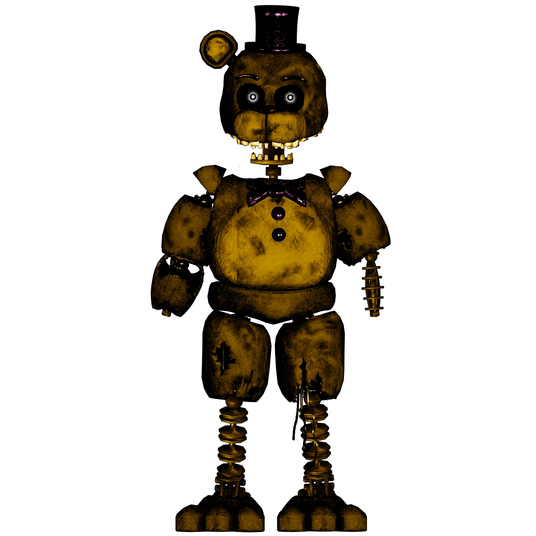 I edited Ignited Freddy and turned him into Ignited Fredbear. | Fandom