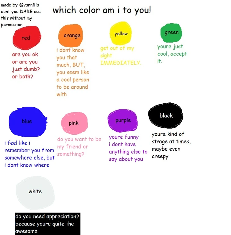 which color am i to you! | Fandom