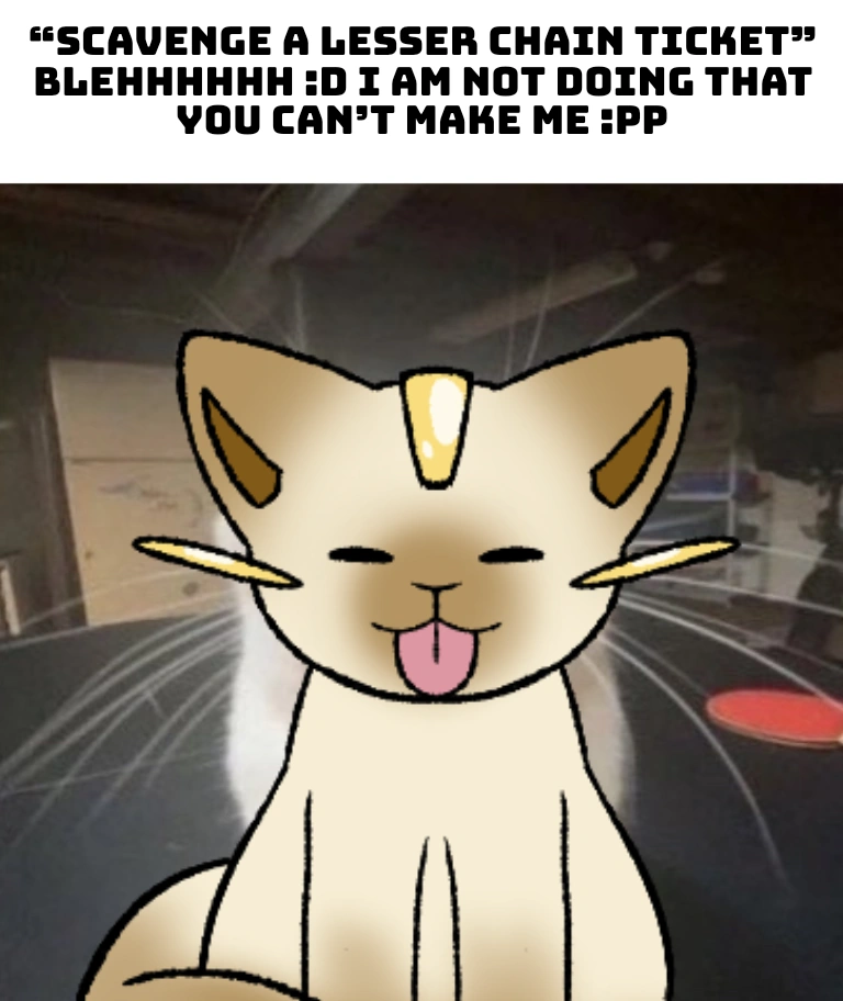 Why did they make us not being able to obtain the lesser chain tickets ...