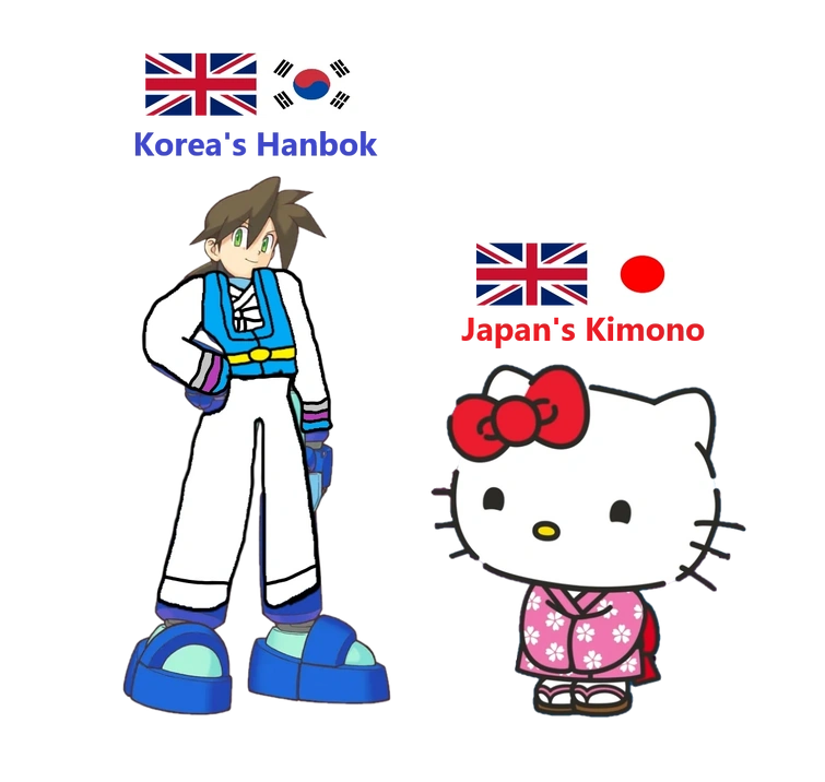 Mega Man Volnutt(Korea's Hanbok) & Hello Kitty(Japan's Kimono) | Fandom
