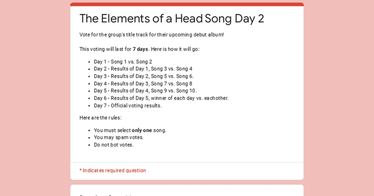 The Elements of a Head Song Day 2 | Fandom