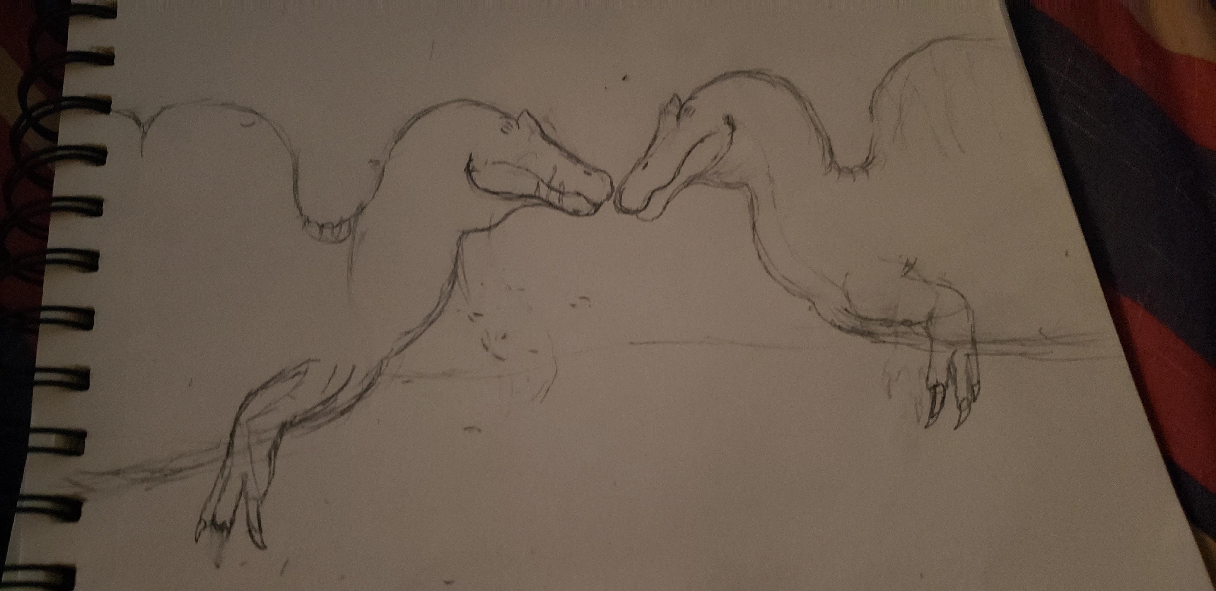 Snuggling Spinosaurs | Fandom