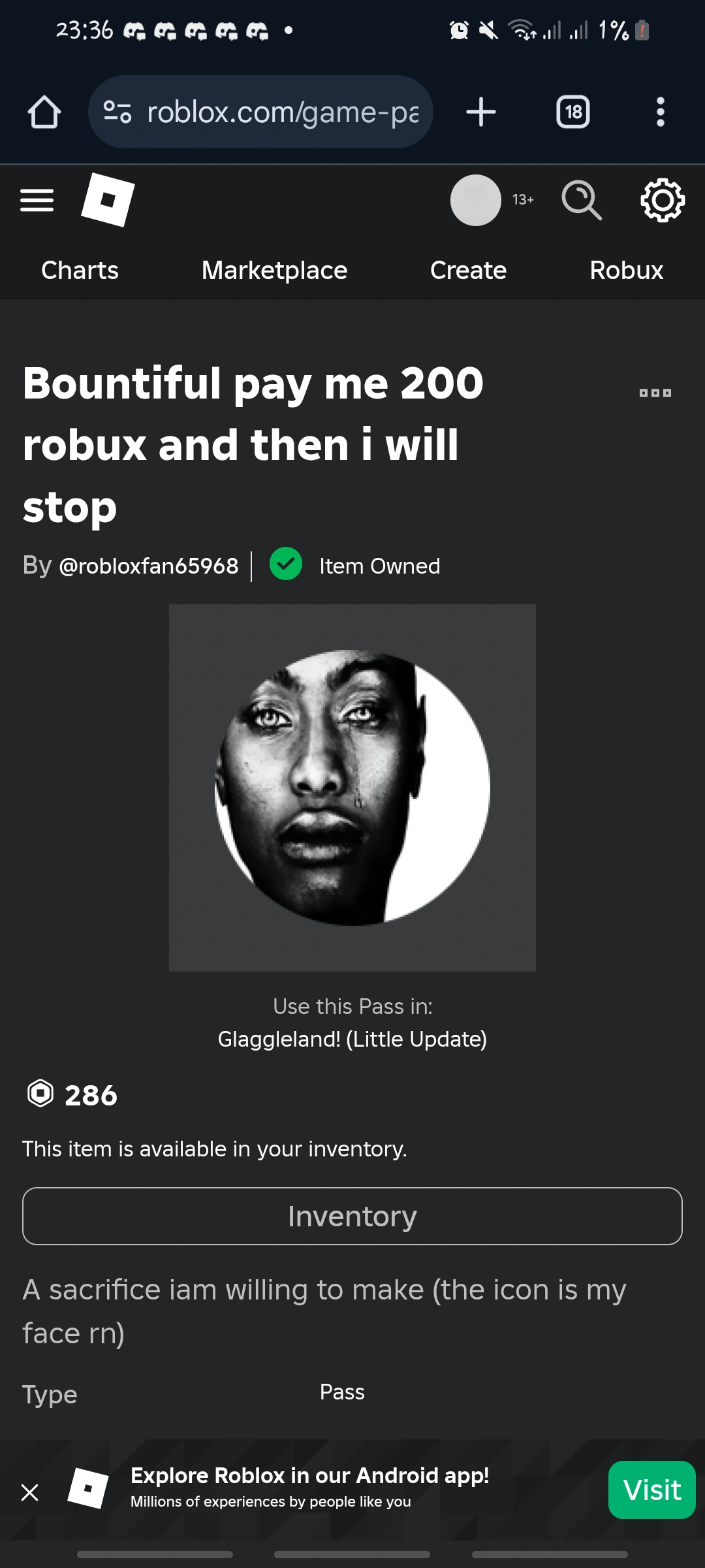 Guess who has 200 robux..... | Fandom