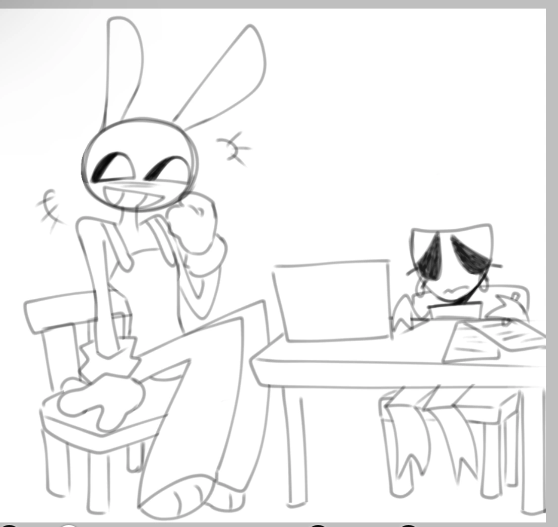 quick doodle of gangle n jax filing taxes | Fandom