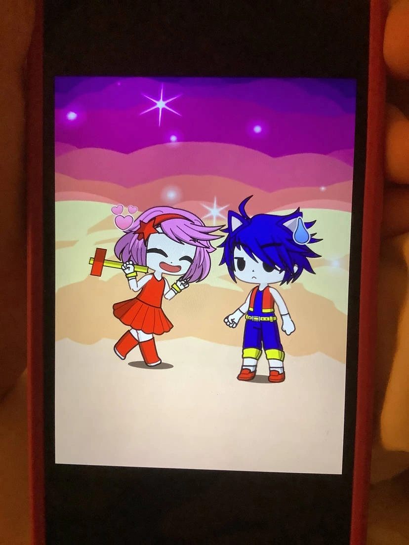 Sonic and Amy rose in Gacha club | Fandom