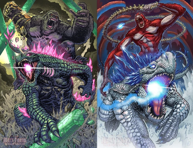 Godzilla Shadow of God and Godzilla and Kong vs Skar King and Shimo Art ...
