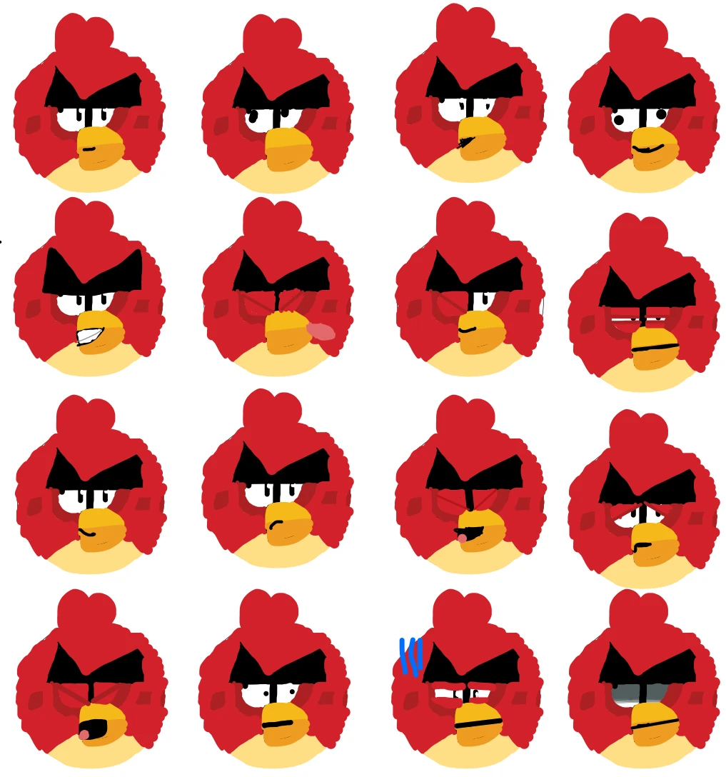 A small collection of faces for red | Fandom