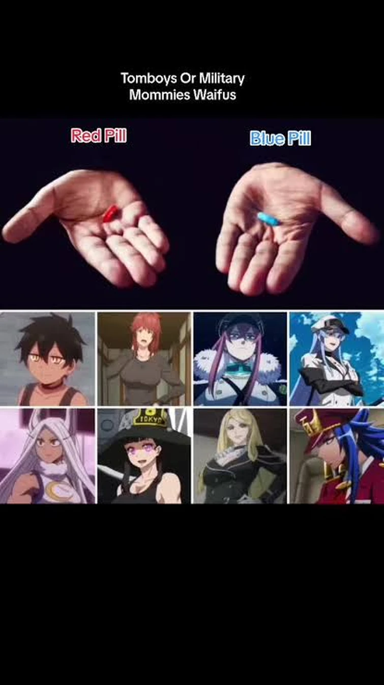 Which pill would you choose: red for the four right ones and blue for the four left ones? | Fandom