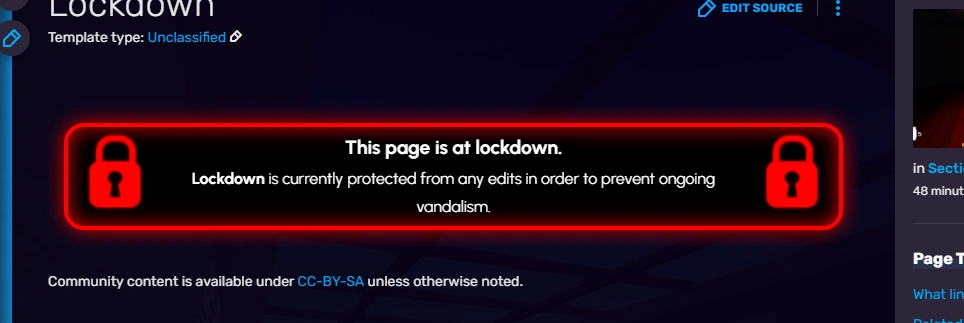 I revamped "Lockdown" template | Fandom