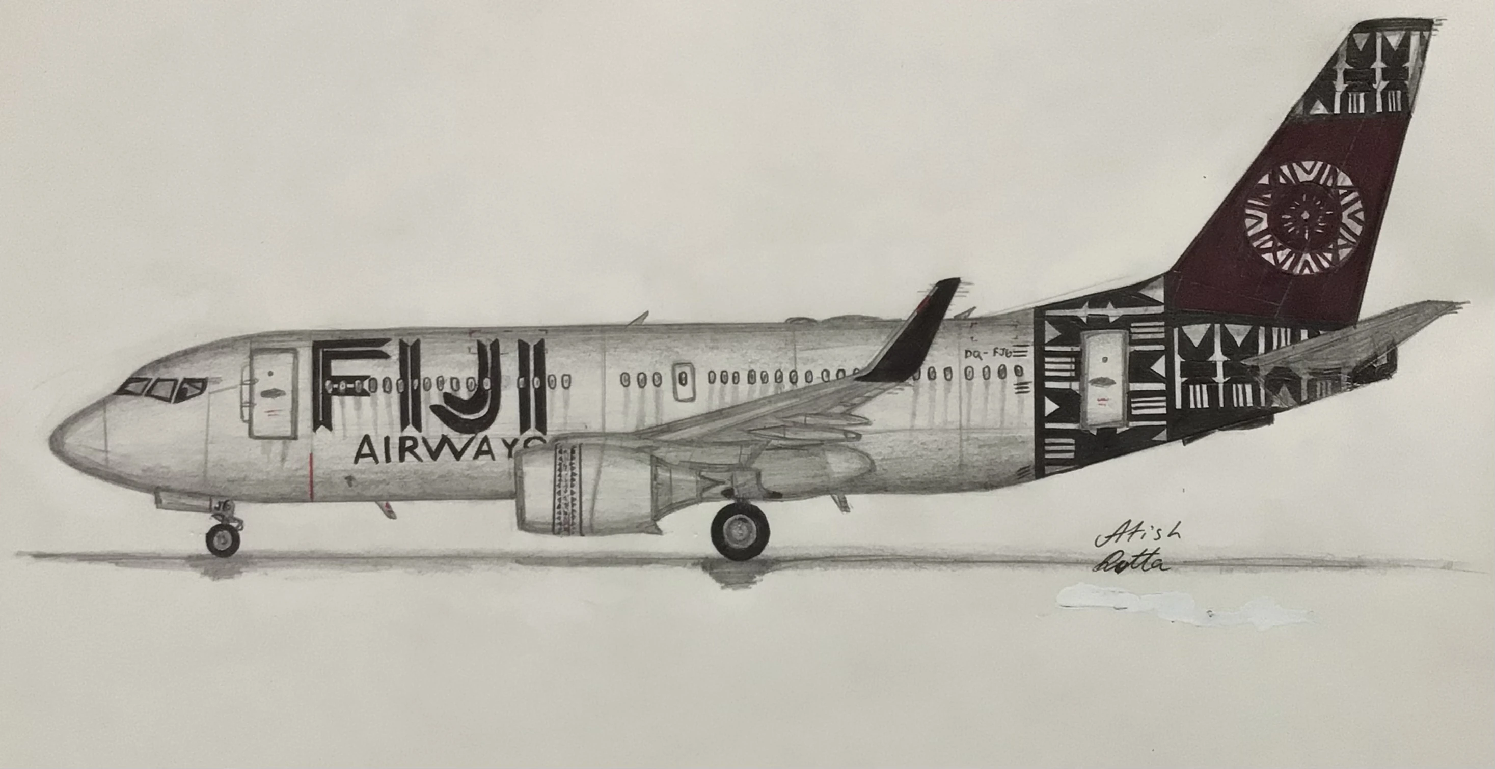 Boeing 737-7WL of Fiji airways (large font), registered as DQ-FJF | Fandom