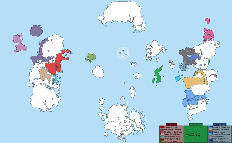 Warcraft & China Korea(Taiwan,United Republic of Korea) [Map] | Fandom