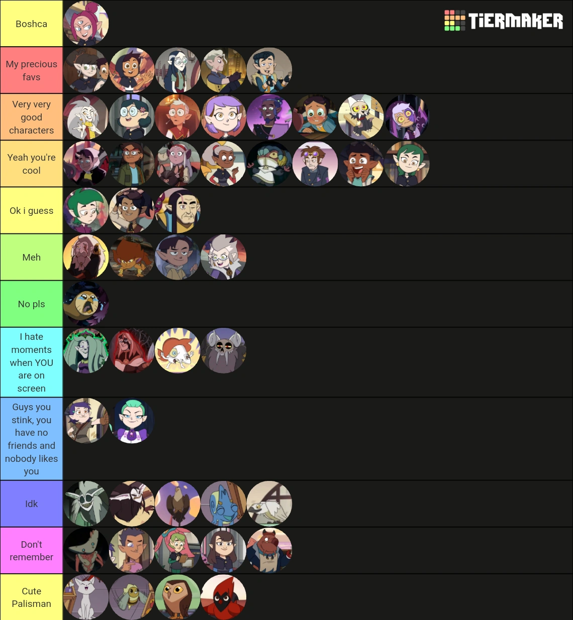 TOH Pre S3 Tier List because we're doing this now | Fandom