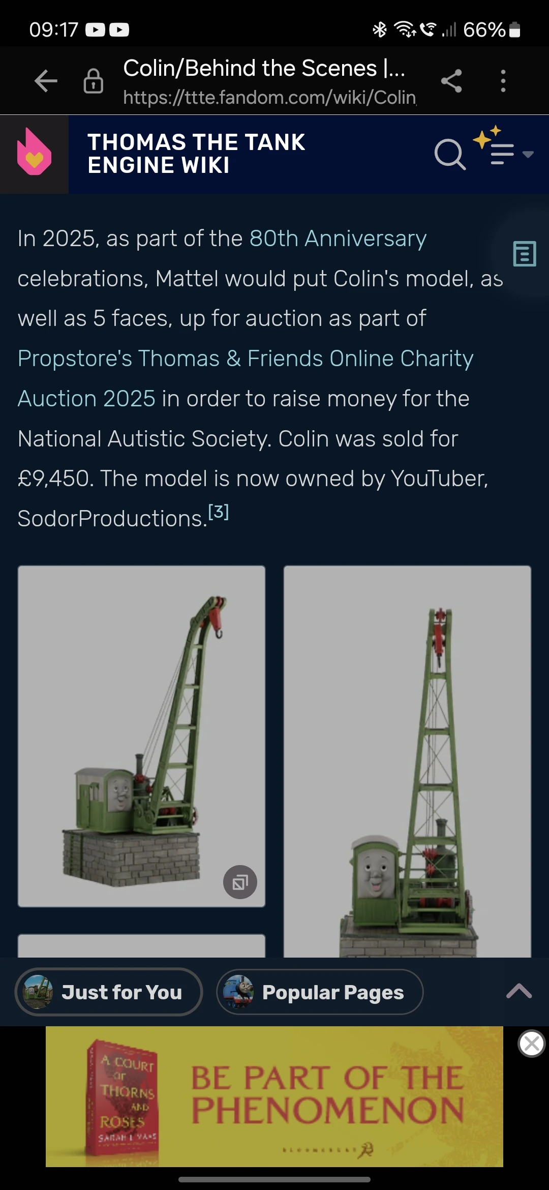 Can the editor Remove the part about SodorProductions Owening Colin He ...