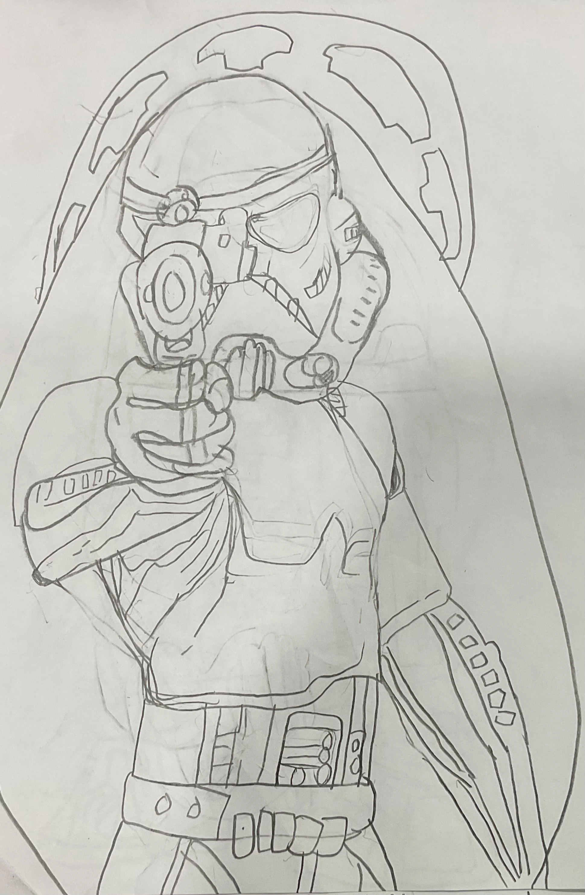 A drawing of a Storm trooper (cartoon vision) | Fandom