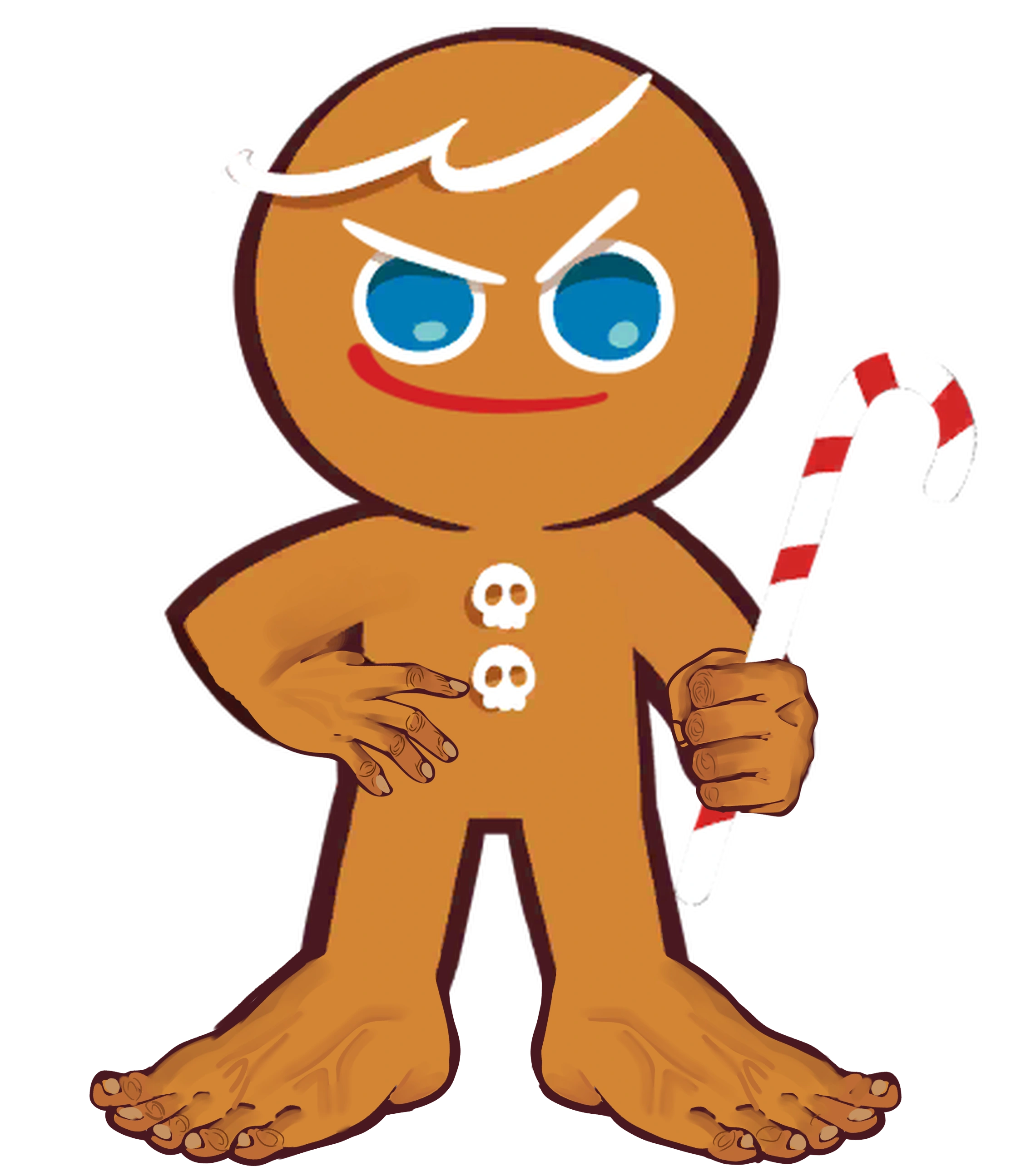 Day 2 of adding humanoid features on gingerbrave until he becomes a ...