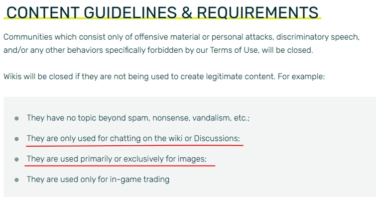 Just so y'all know, this Wiki is against Fandom content guidelines | Fandom