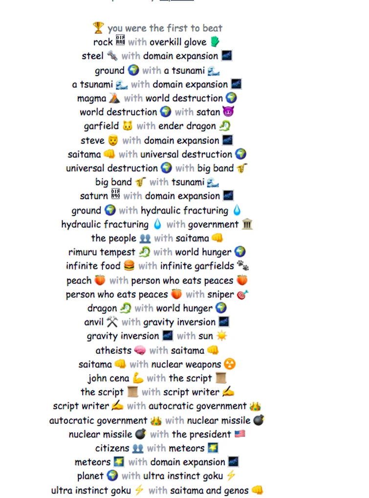 what are all your first discoveries in whatbeatsrock.com | Fandom