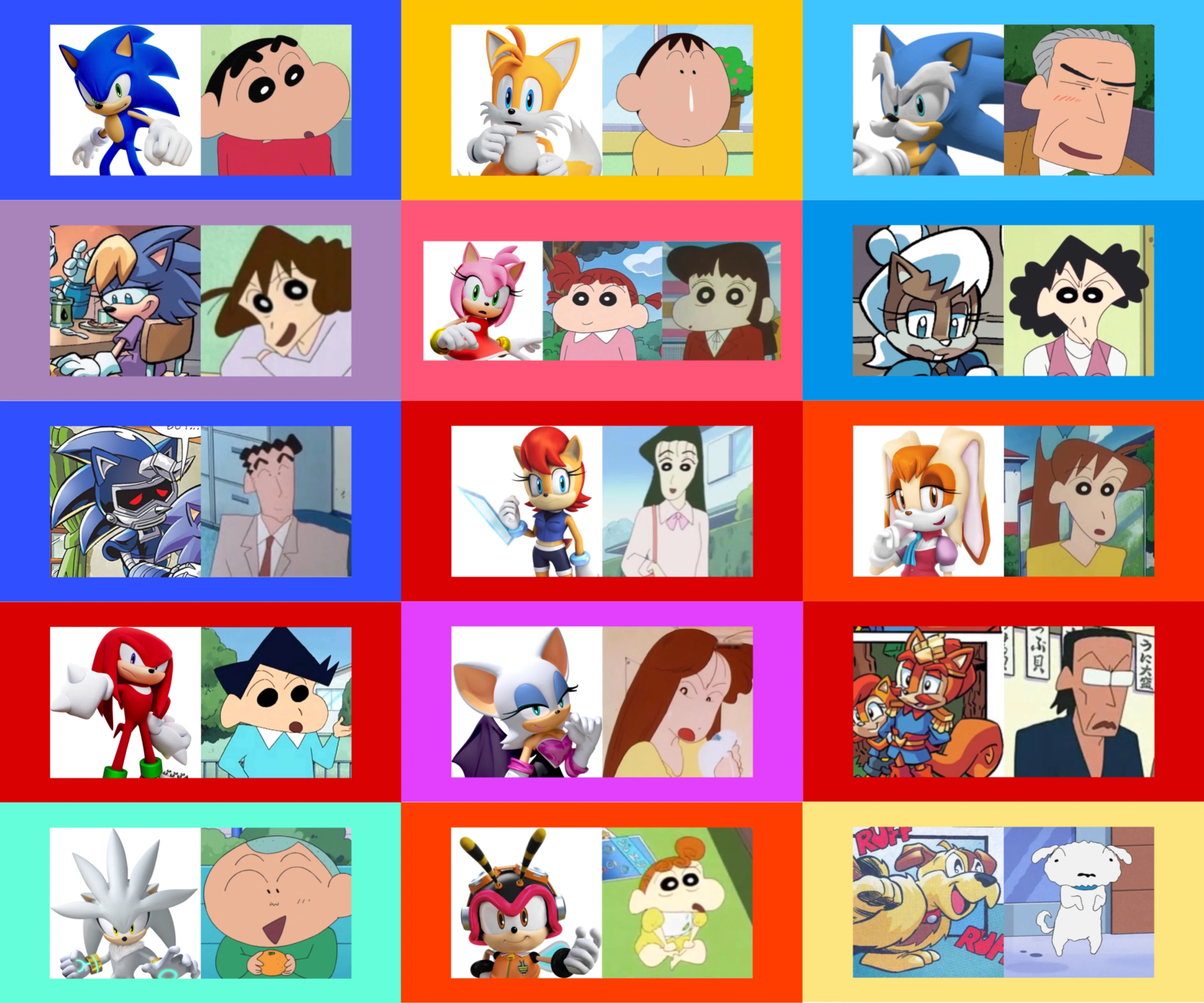Sonic characters as Crayon Shin-Chan characters | Fandom