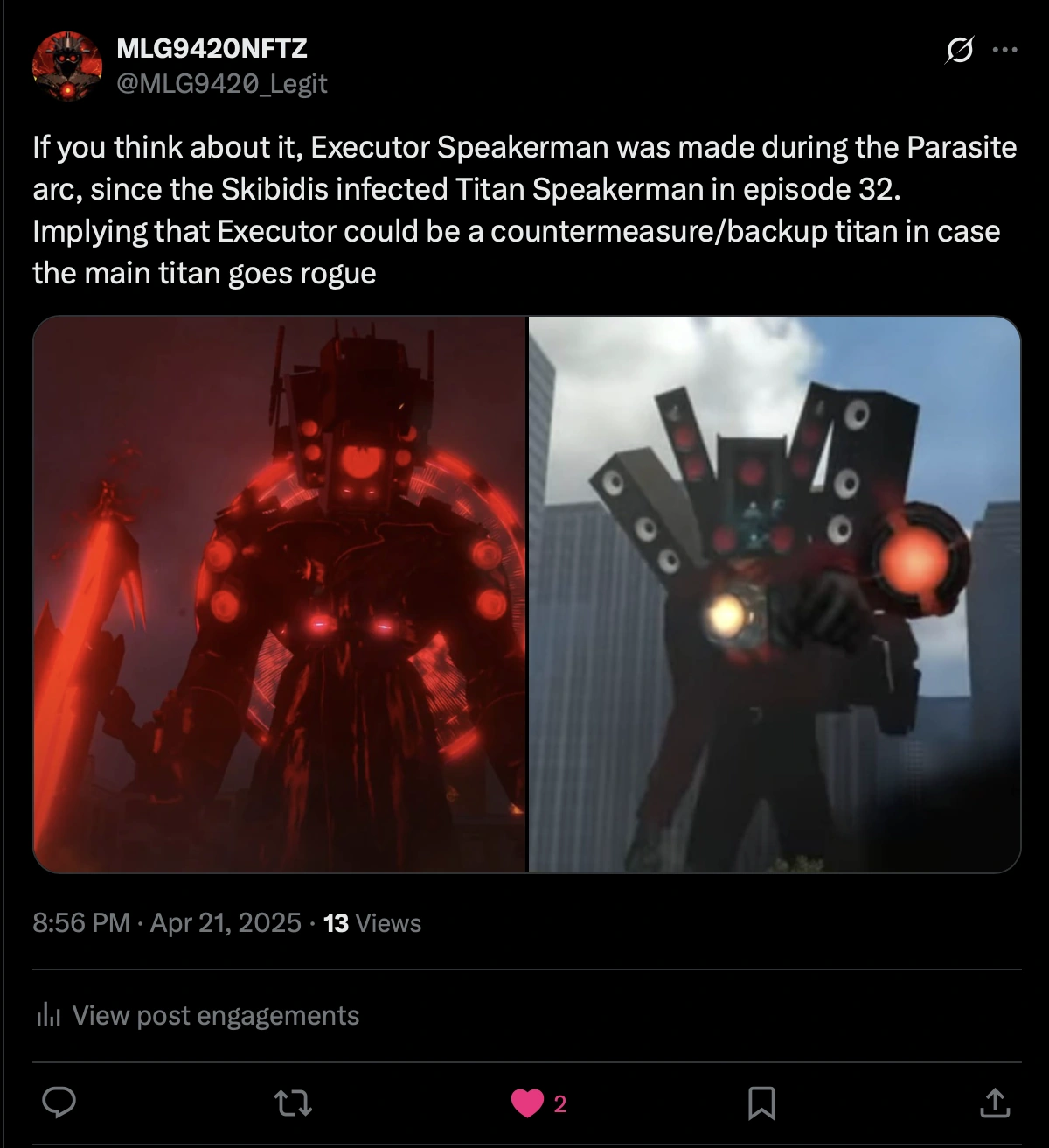 Executioner was probably made as a countermeasure in case Titan Speakerman gone rogue | Fandom