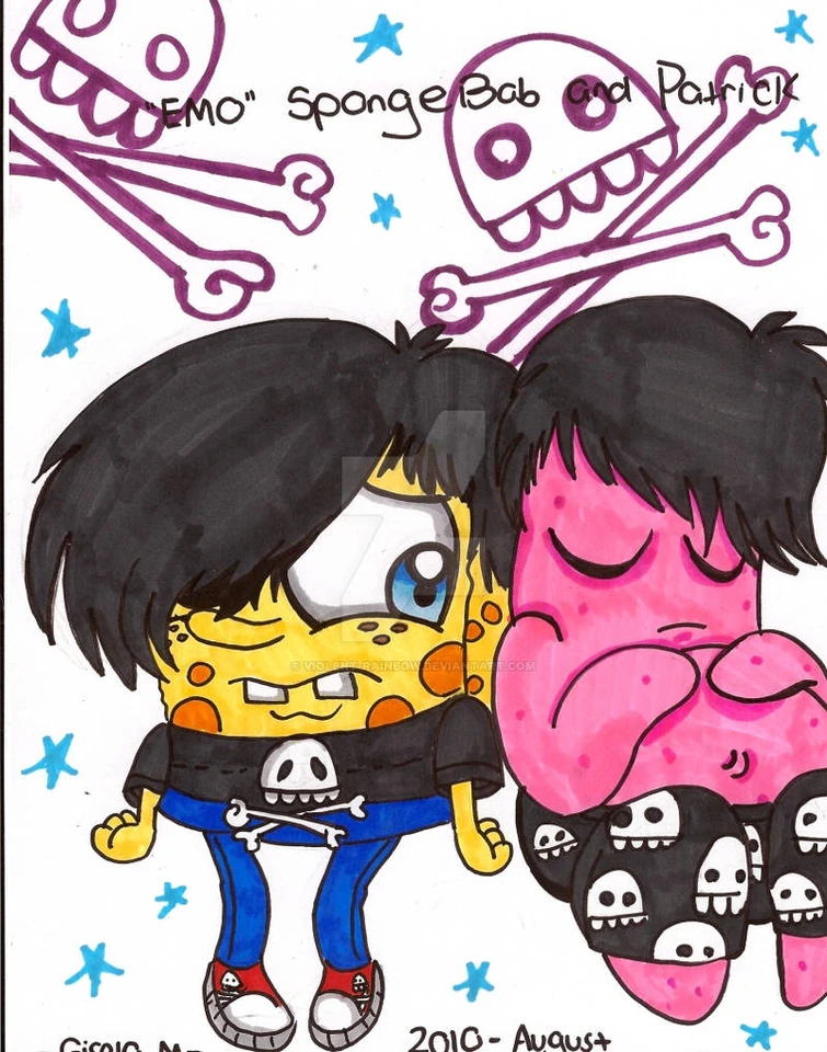 Emo Spongebob And Patrick by Violent-Rainbow on DeviantArt | Fandom
