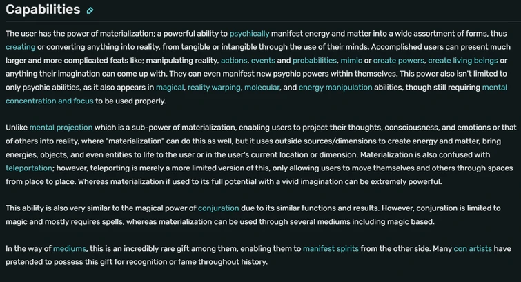 Science Manipulation vs Materialization | Fandom