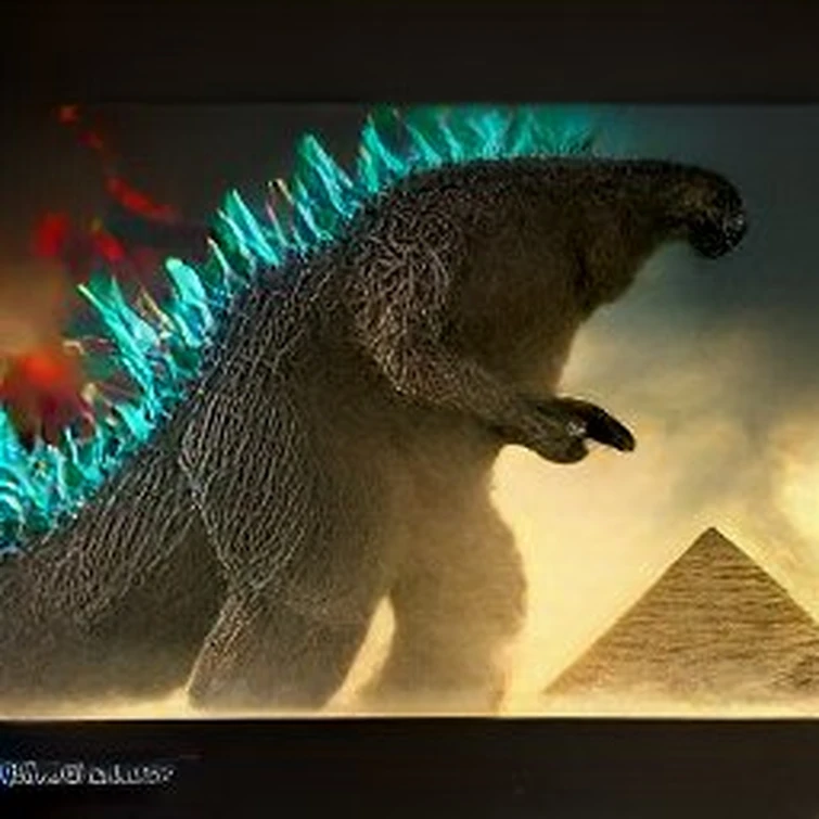 Ai generated images of Godzilla and King Kong in ancient Egypt with the ...