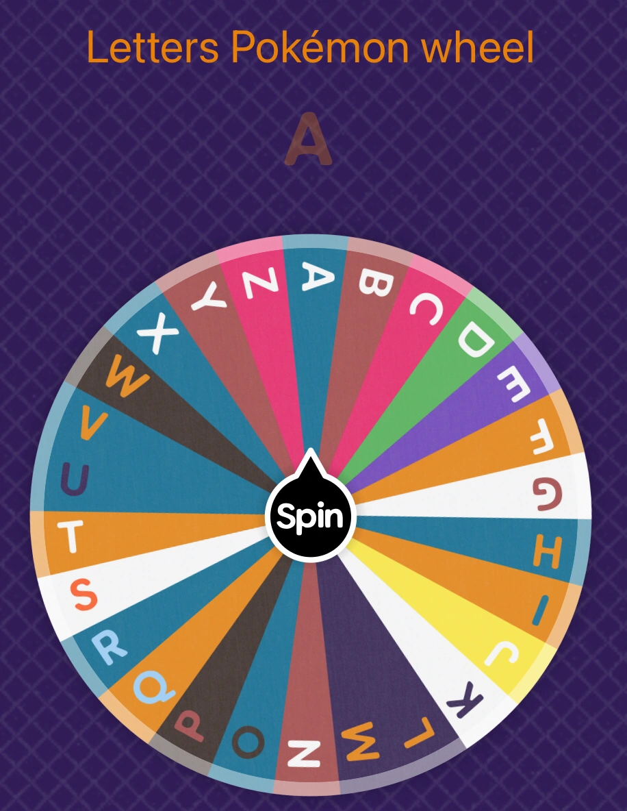 Pokémon letter wheel | Fandom