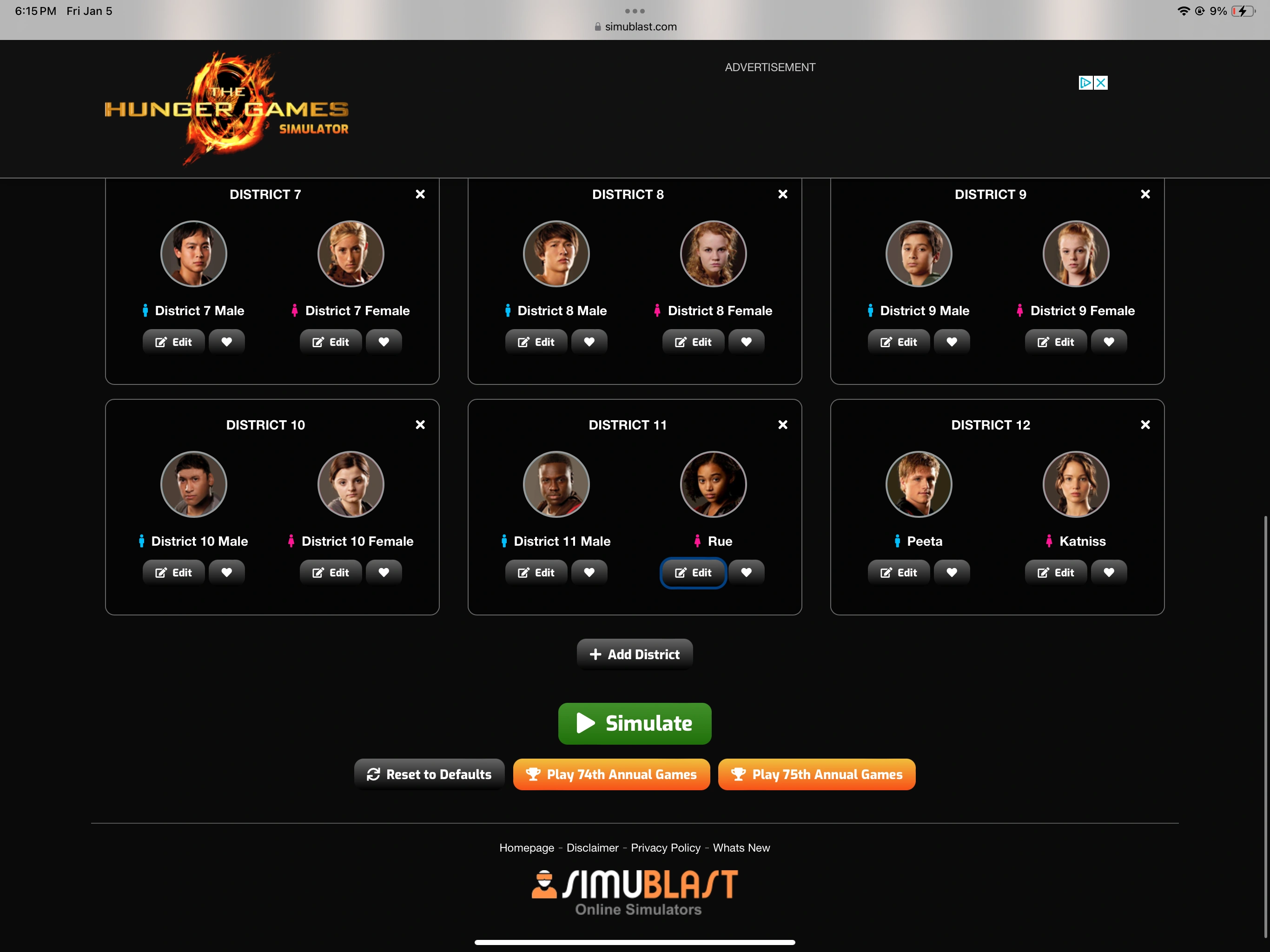 I’m making a hunger games simulation! | Fandom