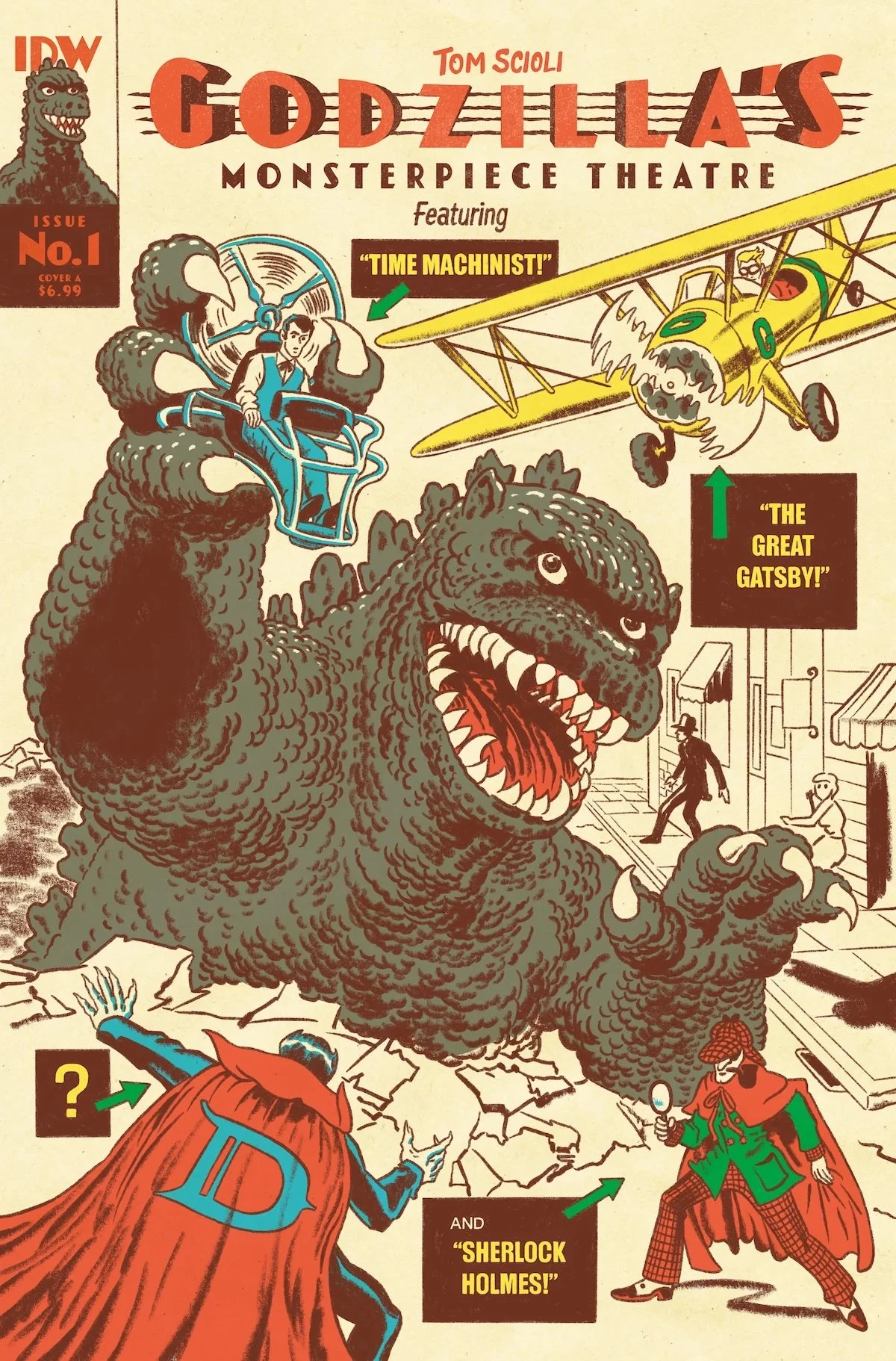 A new 3-issue comic series will see Godzilla fight Jay Gatsby, Sherlock ...
