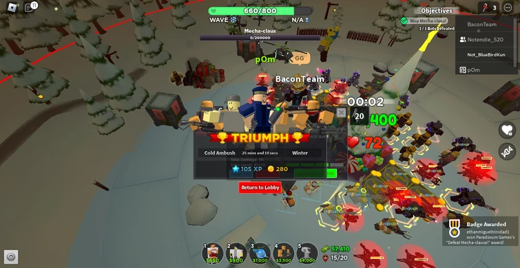 After three or four attempts, I beaten the Violent Night Event | Fandom