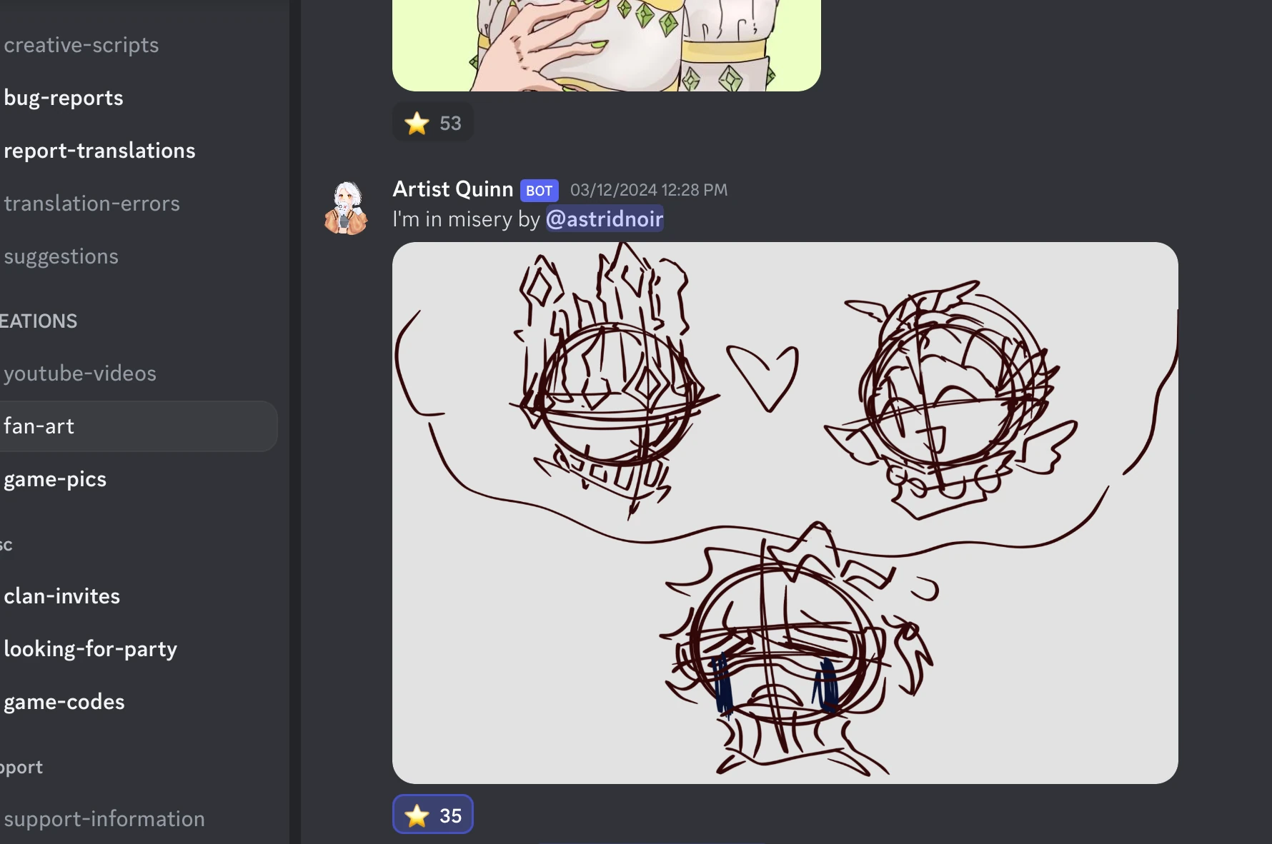 WARDEN X LUMEN IS A SHIP 😨😨 (Artist is @astridnoir on discord btw and ...