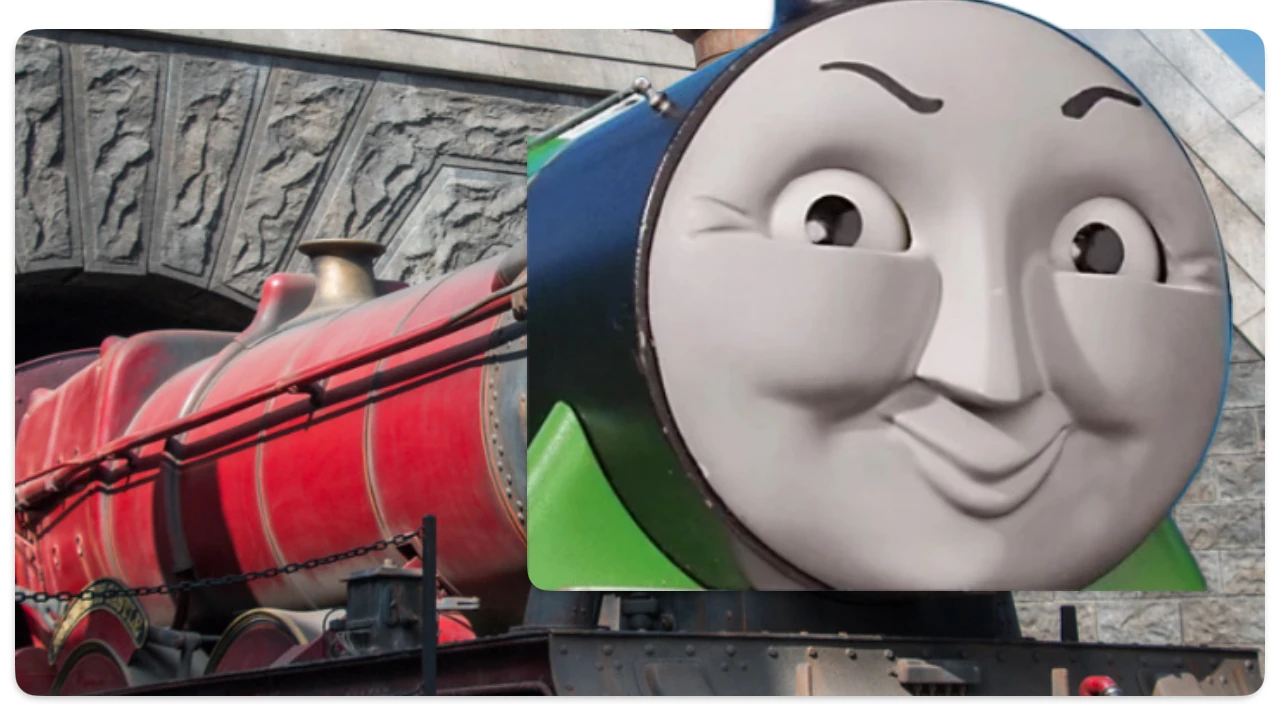 Henry (from Thomas the Tank Engine) painted as the hogwarts express ...