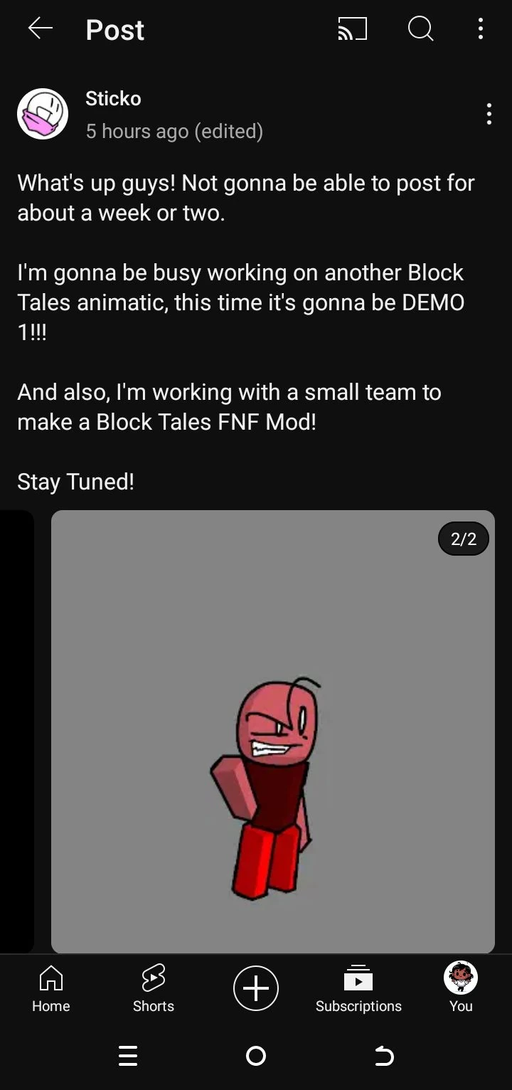 No way! A YouTuber is making a Block Tales FNF Mod | Fandom