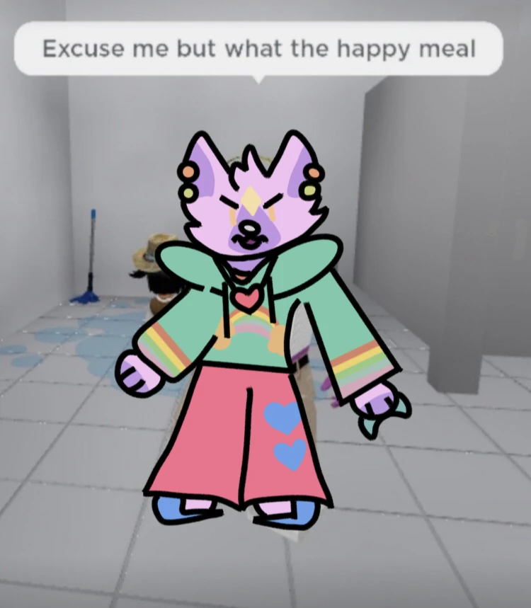 Guess who just drew their ocs over cursed Roblox images | Fandom