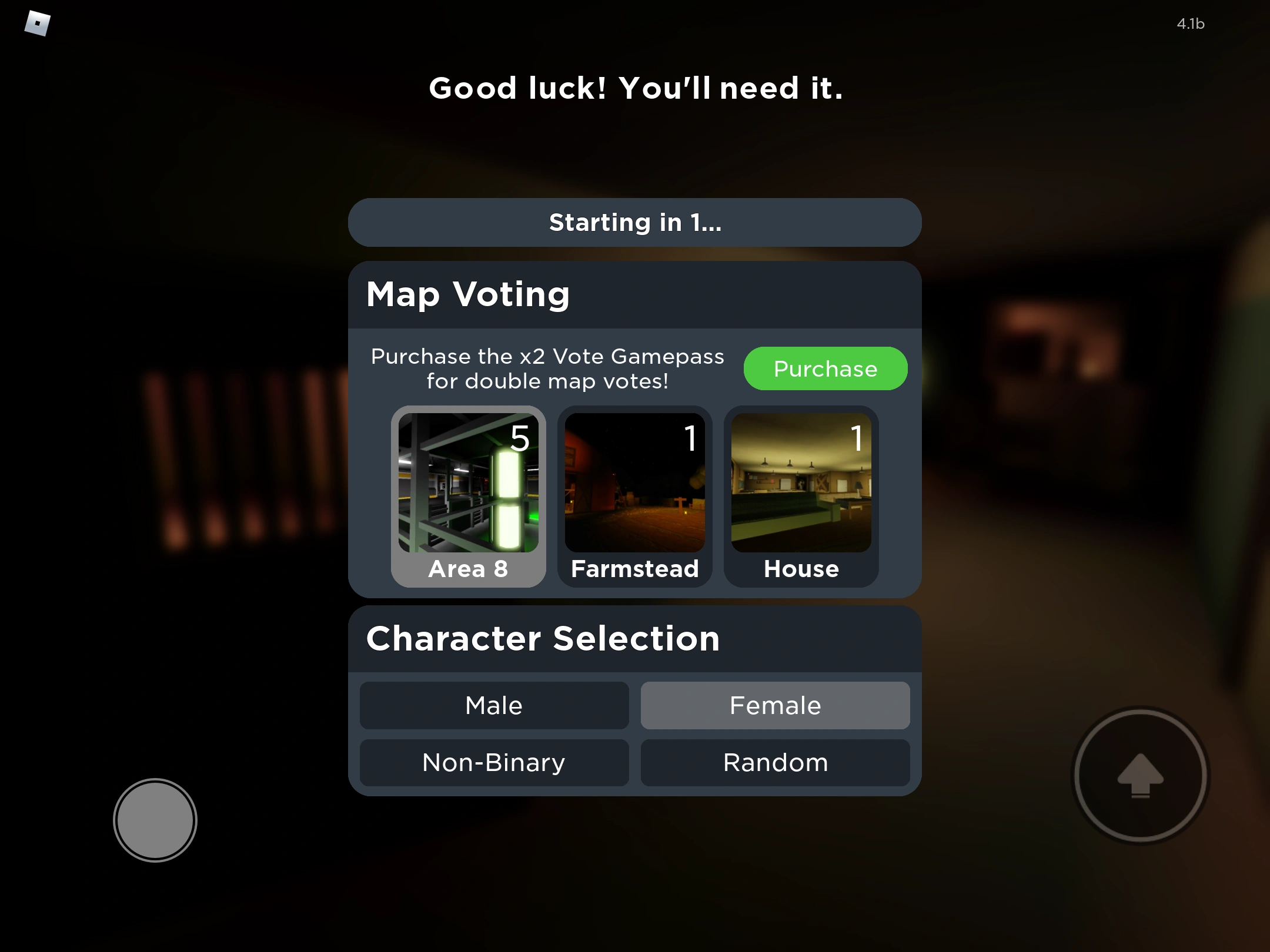 Apparently the dialogue text managed to make it on the map+gender ...