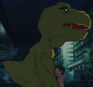 Tatsurion the unchained (Kaijudo cartoon) vs Big Agumon (Digimon ...